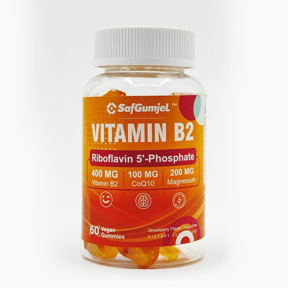 Delicious vitamin B2 gummies for adults