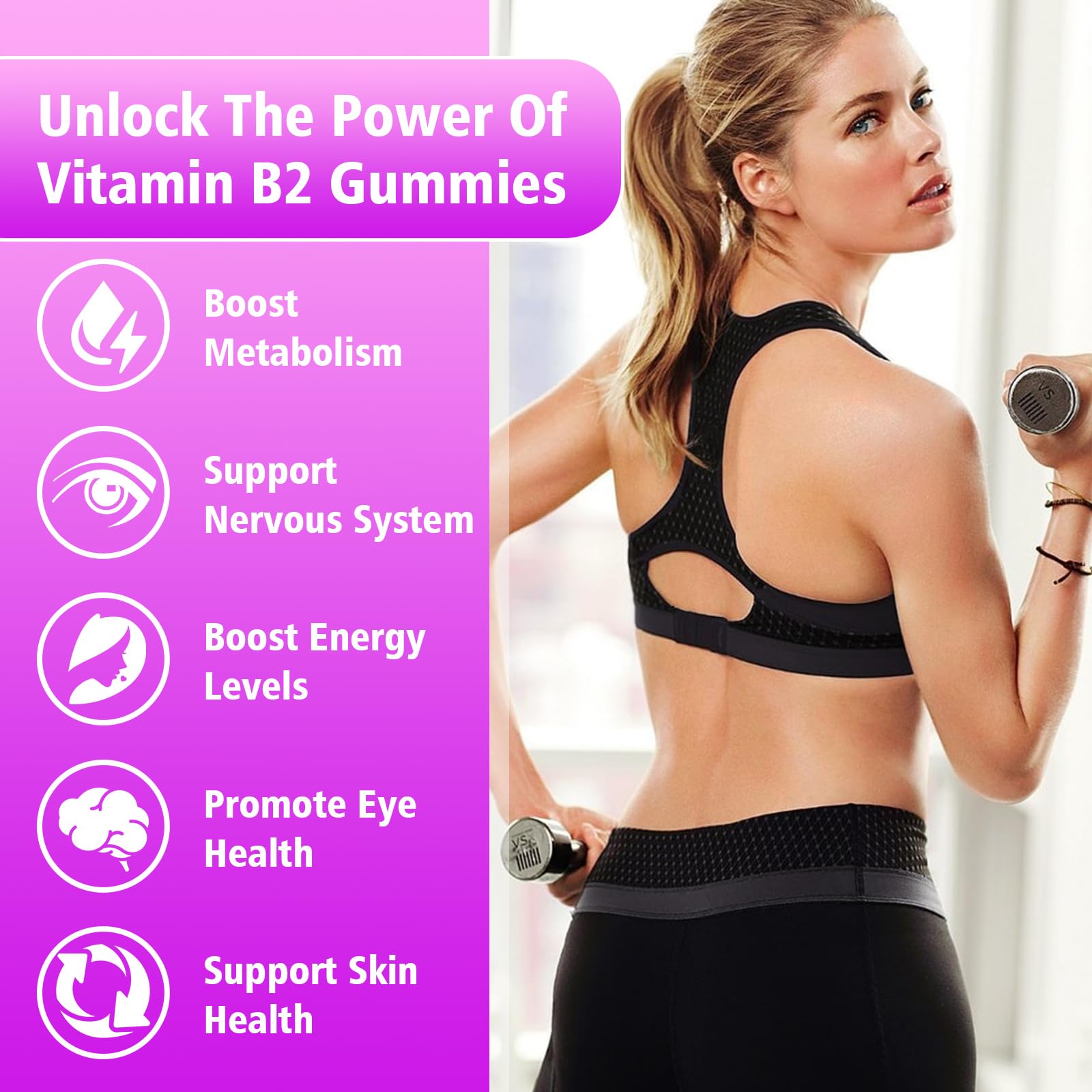 Delicious Vitamin B2 gummies for adults