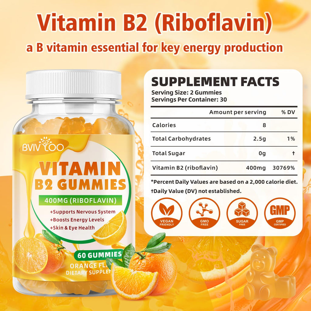 Delicious Vitamin B2 gummy supplements