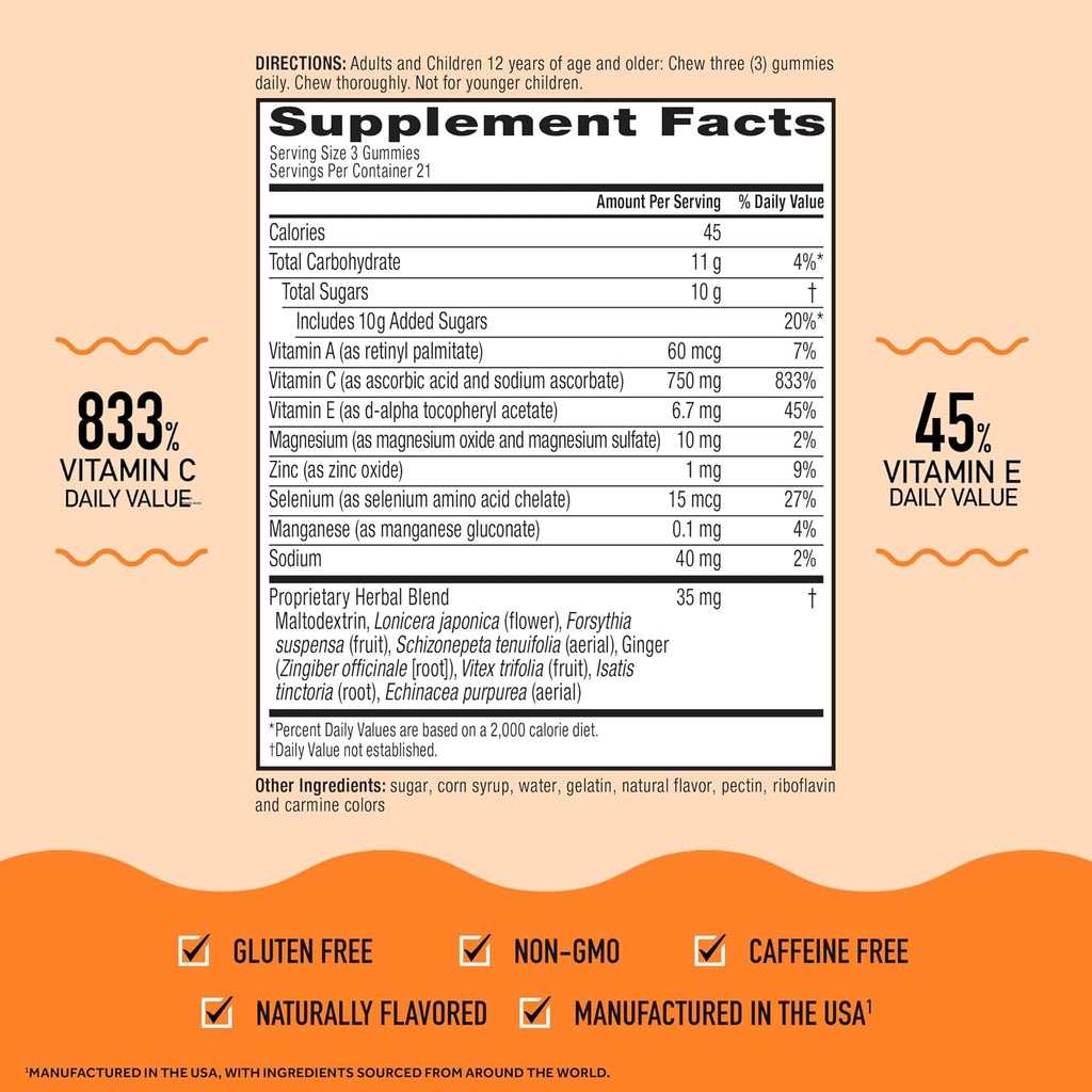 Delicious vitamin C gummies for kids