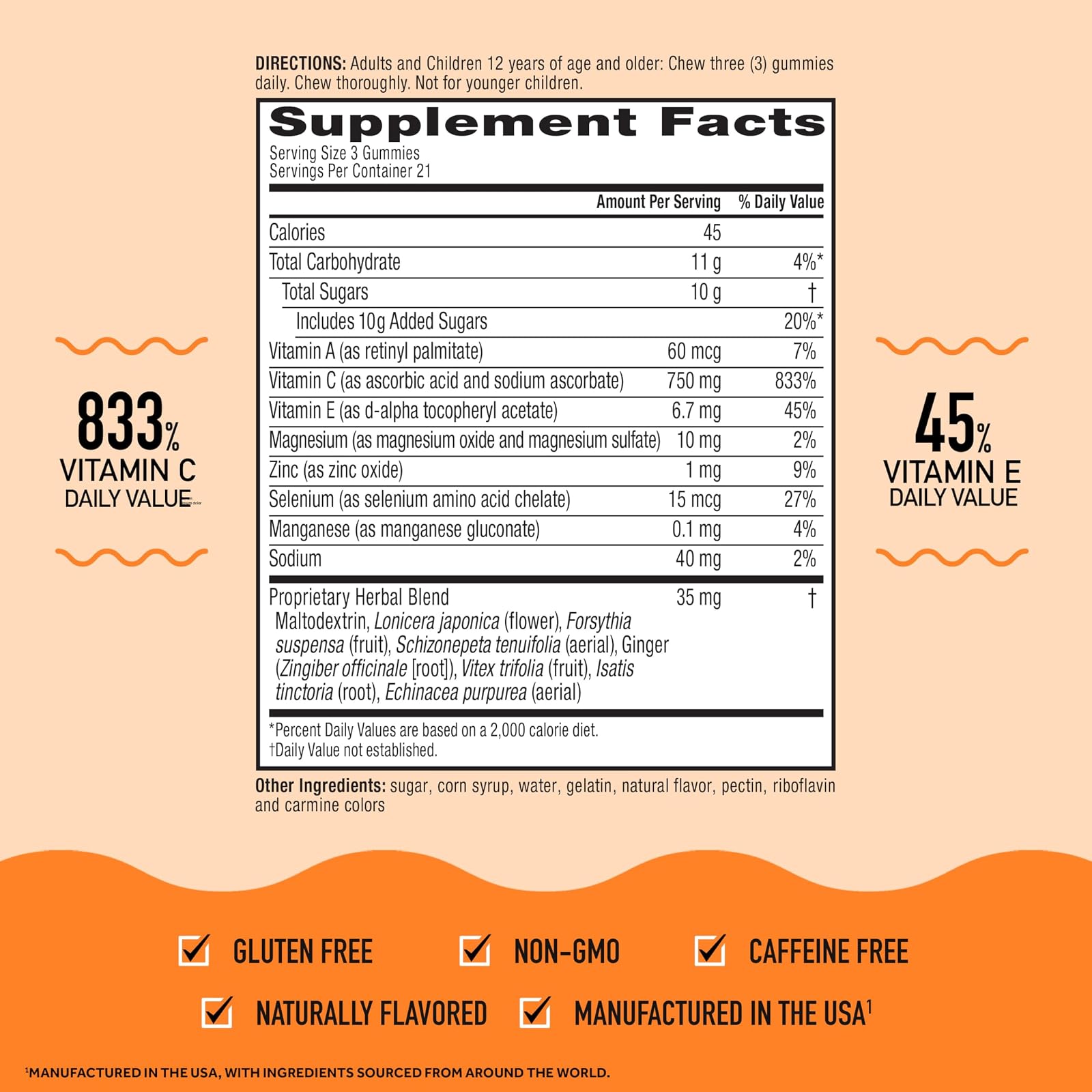 Delicious vitamin C gummies for kids