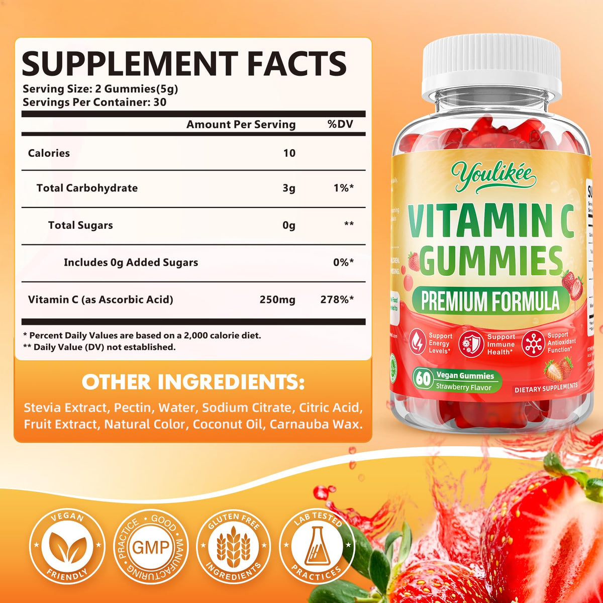 Delicious Vitamin C gummies for kids