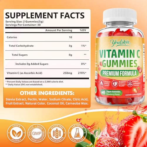 Delicious Vitamin C gummy supplements