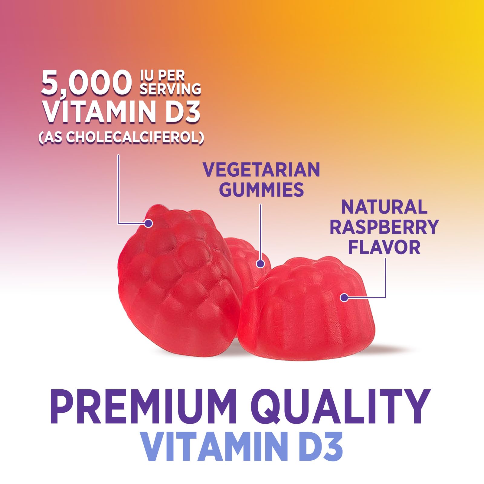 Delicious vitamin D gummies for daily health