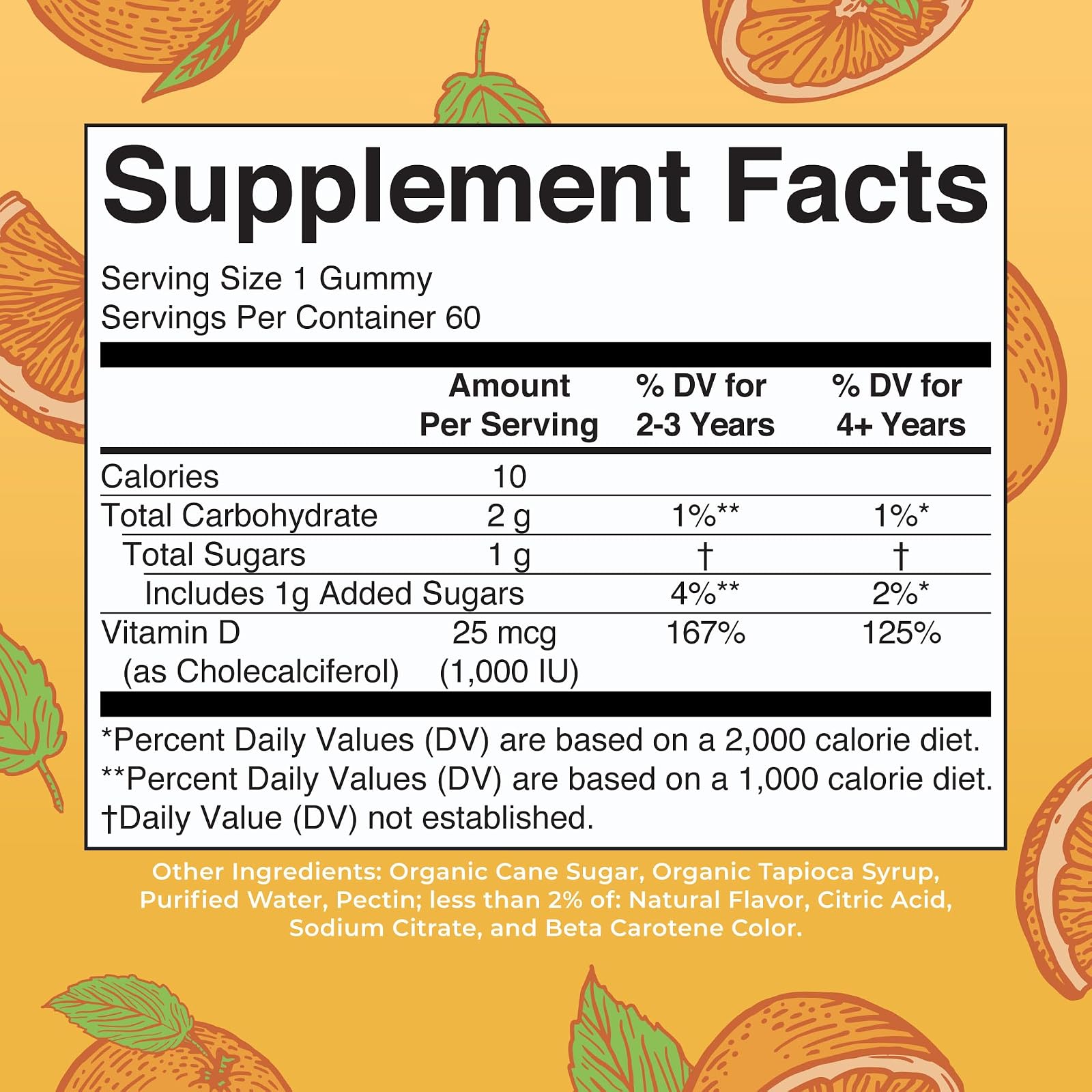 Delicious vitamin D3 gummies for kids