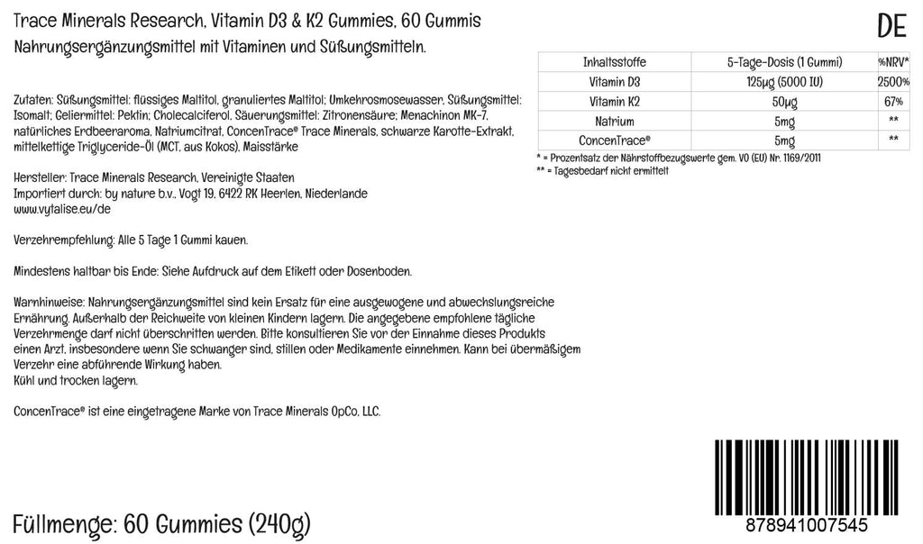 Delicious vitamin D3 gummies for kids