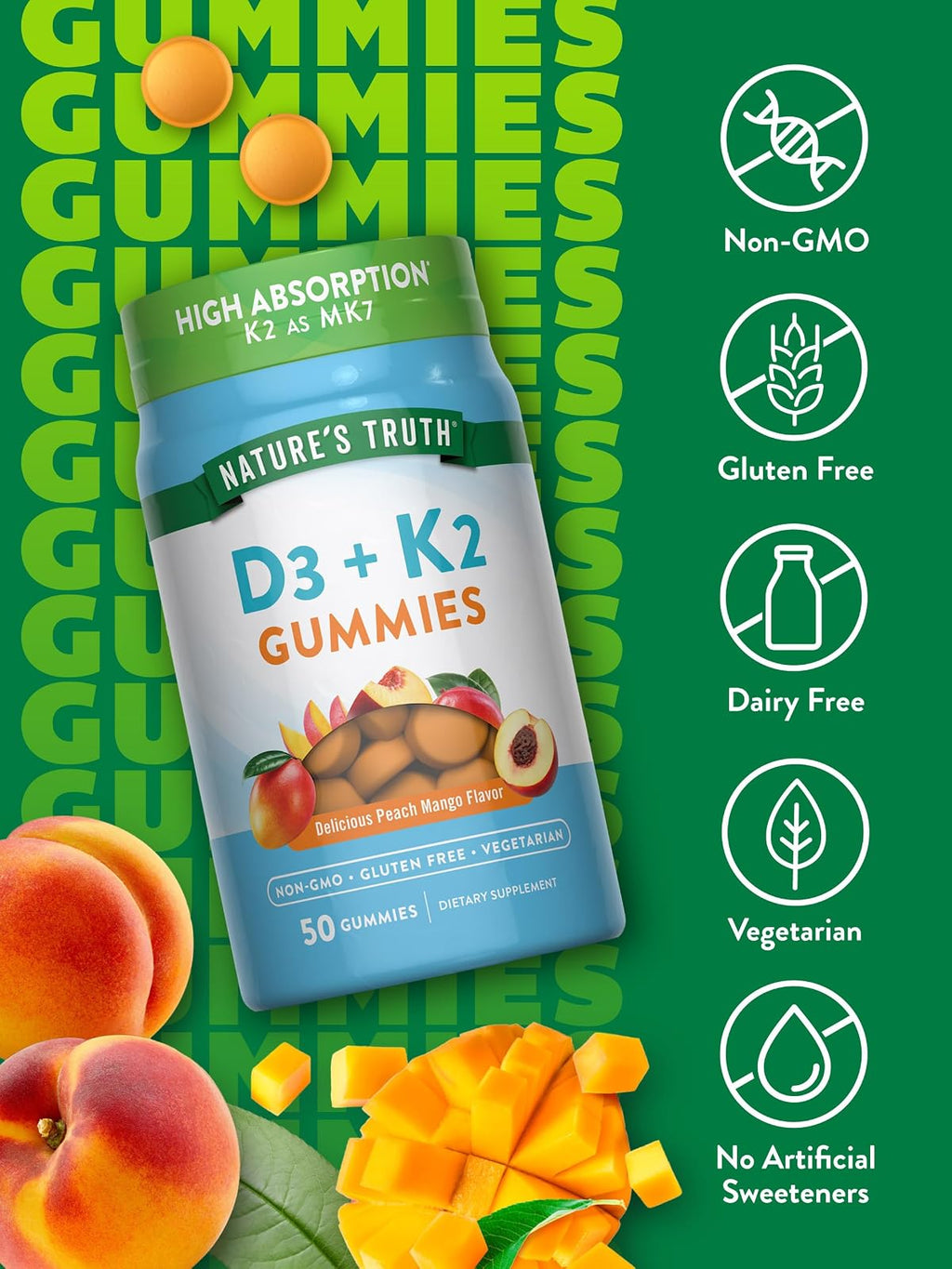 Delicious vitamin D3 gummy supplements