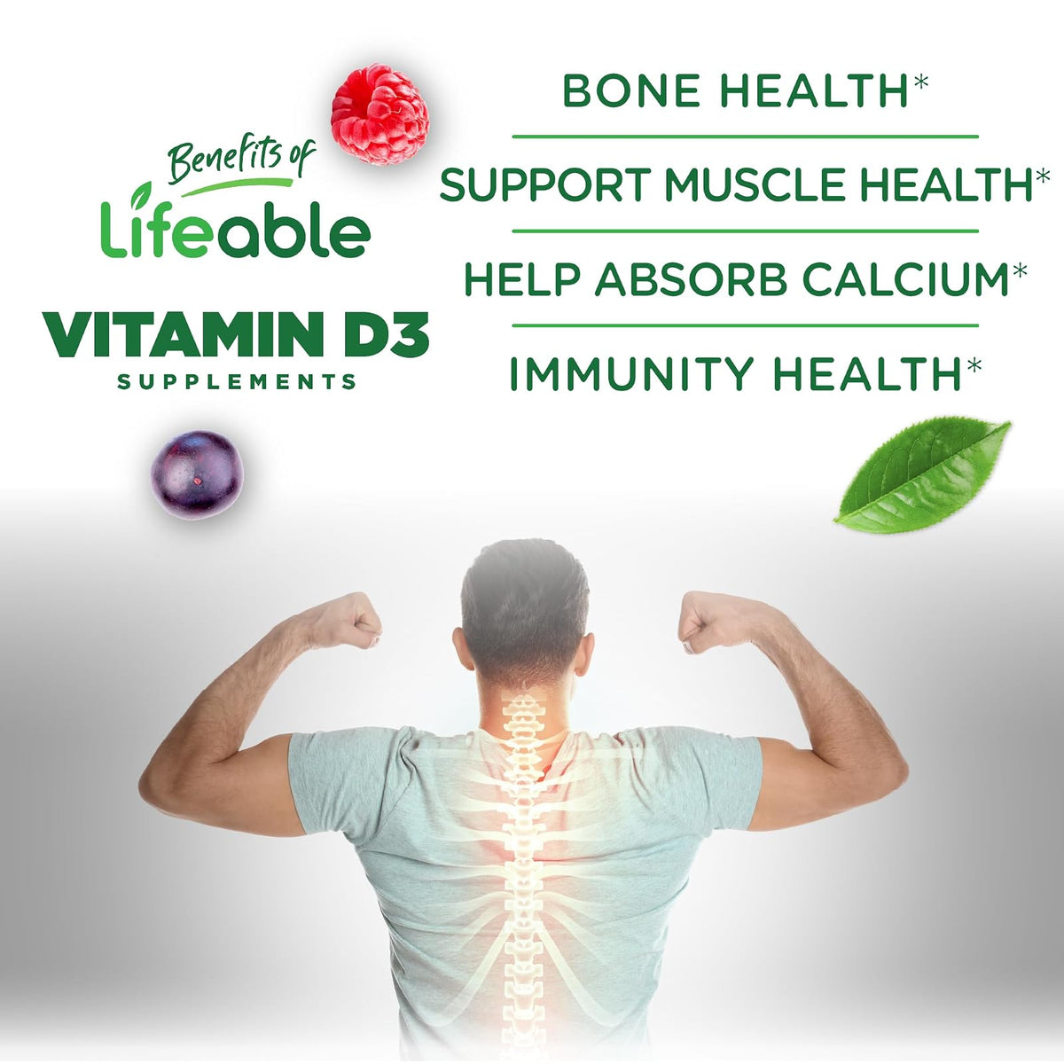 Delicious vitamin D3 gummy supplements