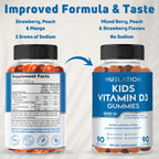 Delicious vitamin D3 gummy supplements