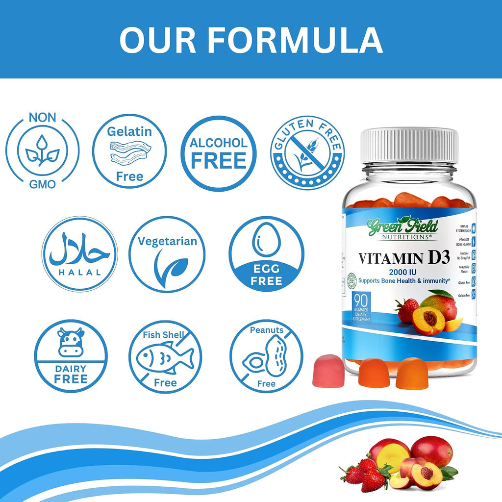 Delicious vitamin D3 gummy supplements