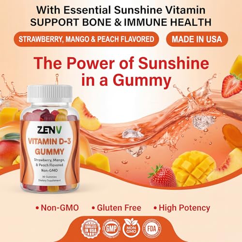 Delicious Vitamin D3 gummy supplements