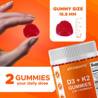 Delicious vitamin D3 K2 calcium gummies