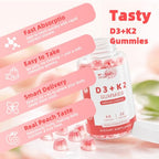 Delicious Vitamin D3 K2 gummy supplements