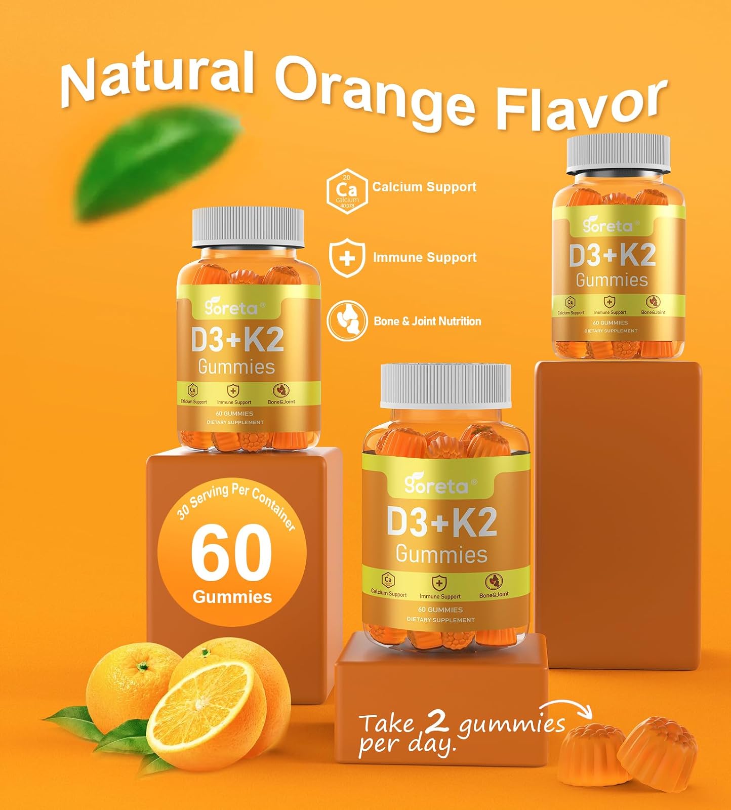Delicious Vitamin D3 K2 gummy supplements