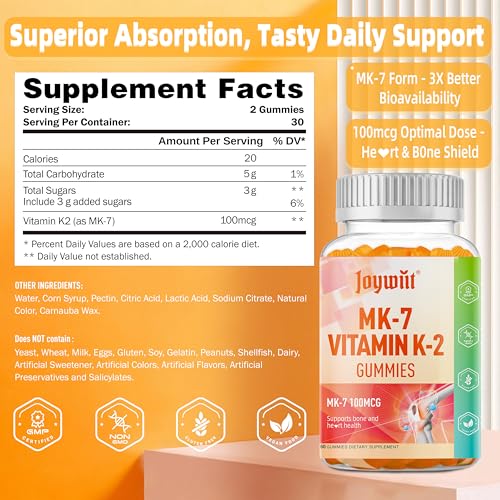 Delicious vitamin K2 MK-7 gummy supplements