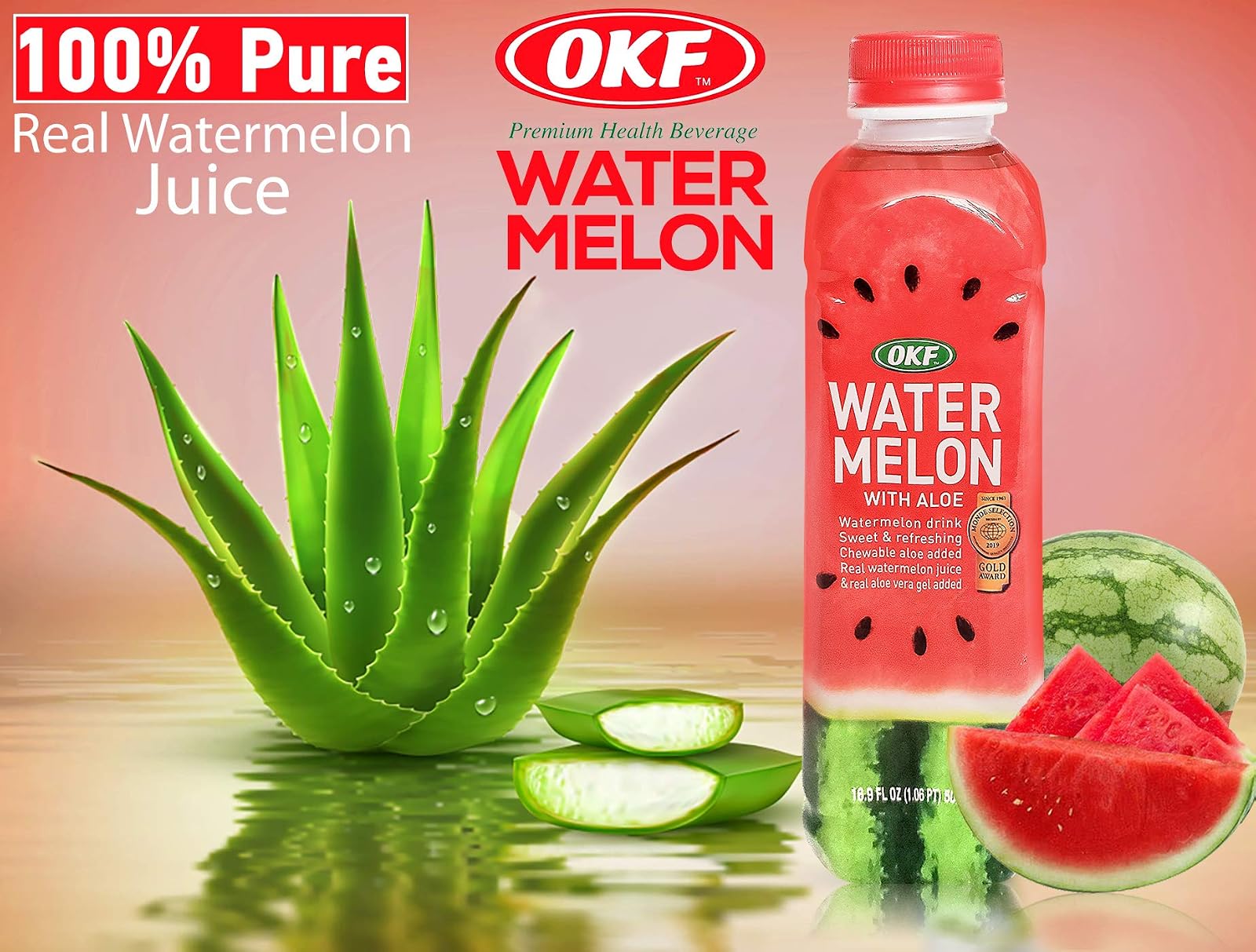 delicious watermelon and aloe vera mix