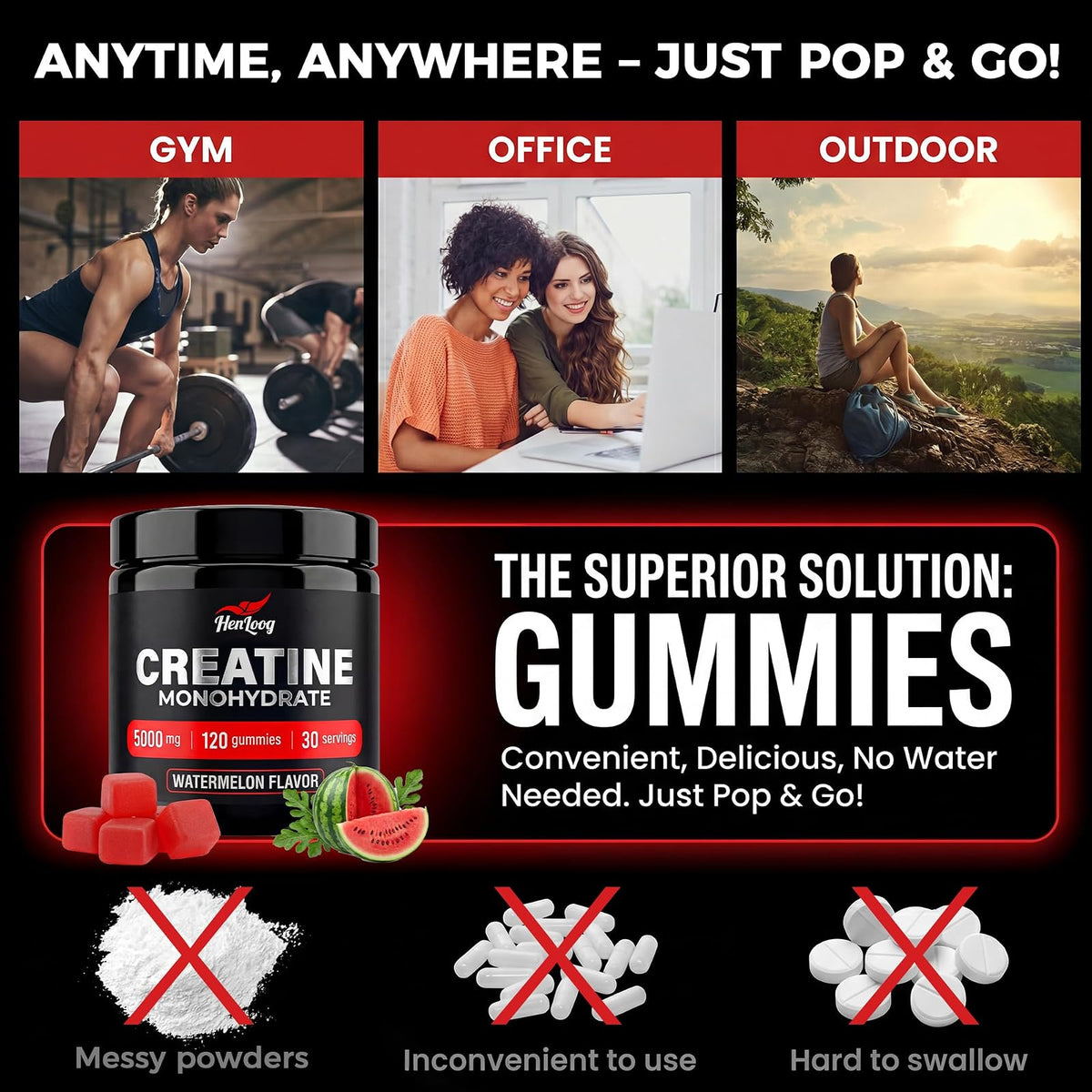 Delicious watermelon creatine for workouts