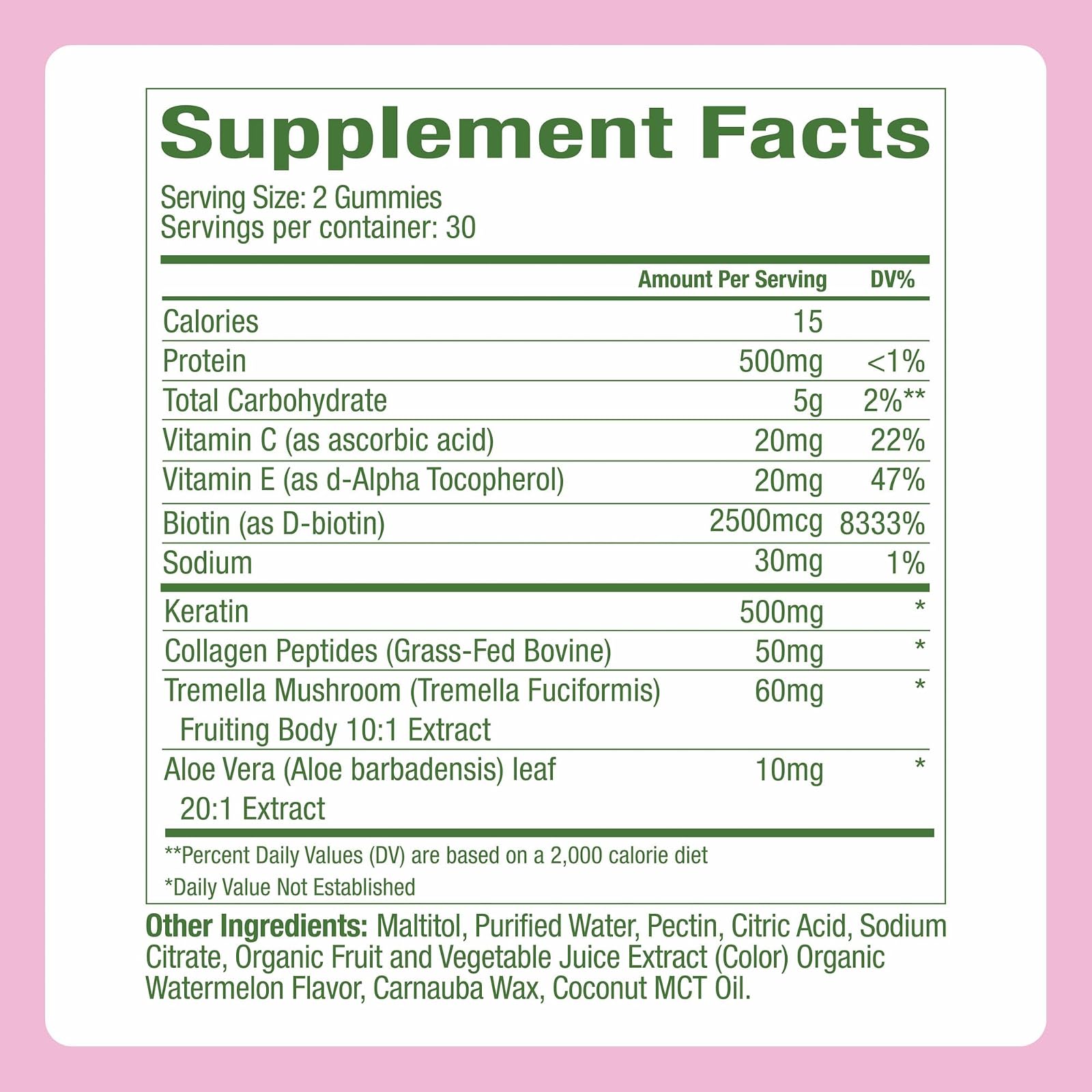 Delicious watermelon gummies for hair health