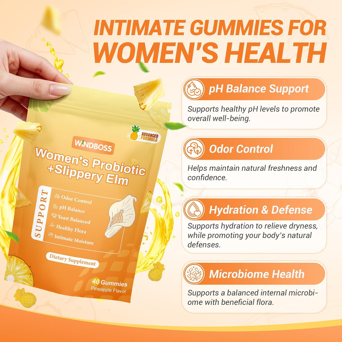 delicious women's probiotic gummy supplements