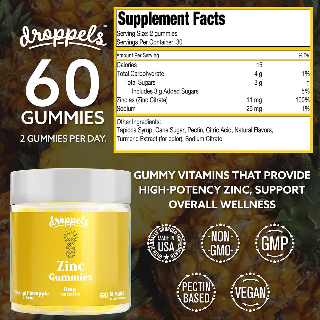 Delicious zinc citrate gummies for kids