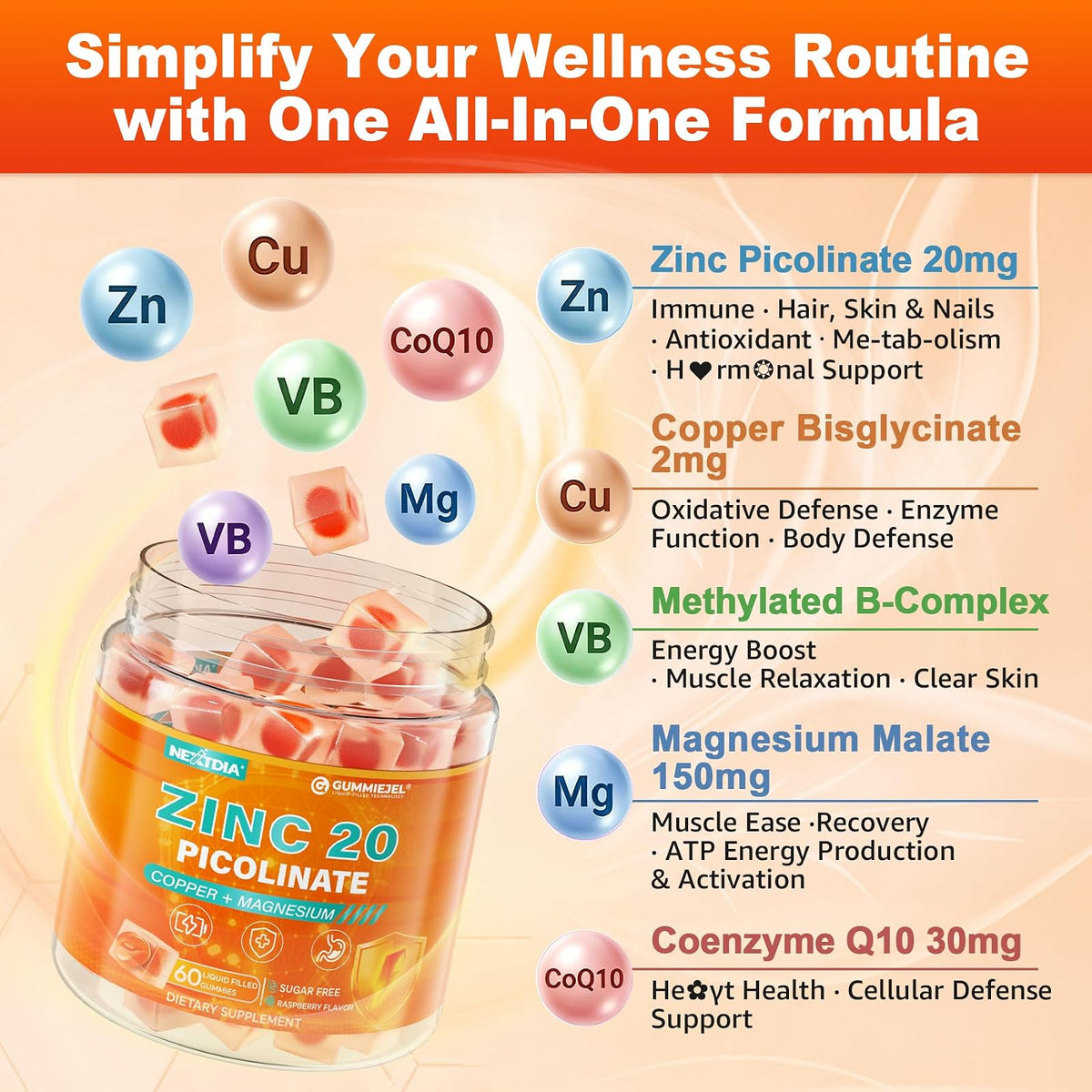 Delicious zinc gummies for adults