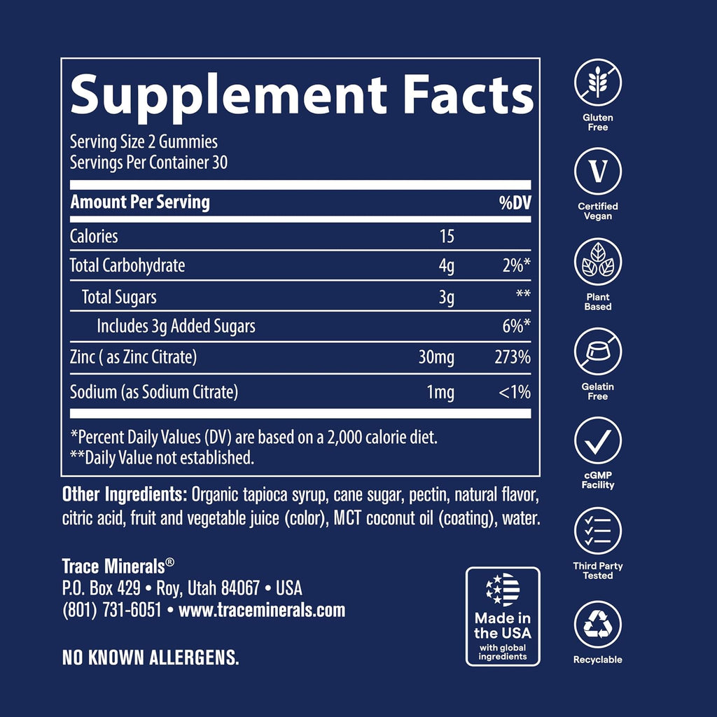 Delicious zinc gummies for easy consumption