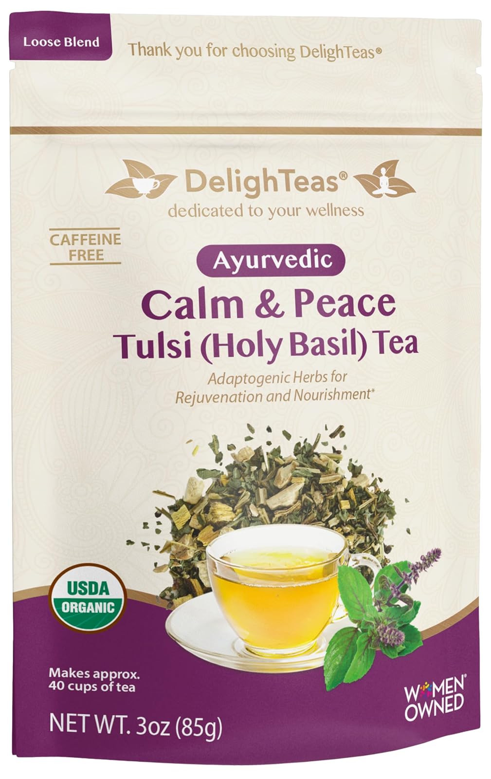 DelighTeas organic herbal tea blend