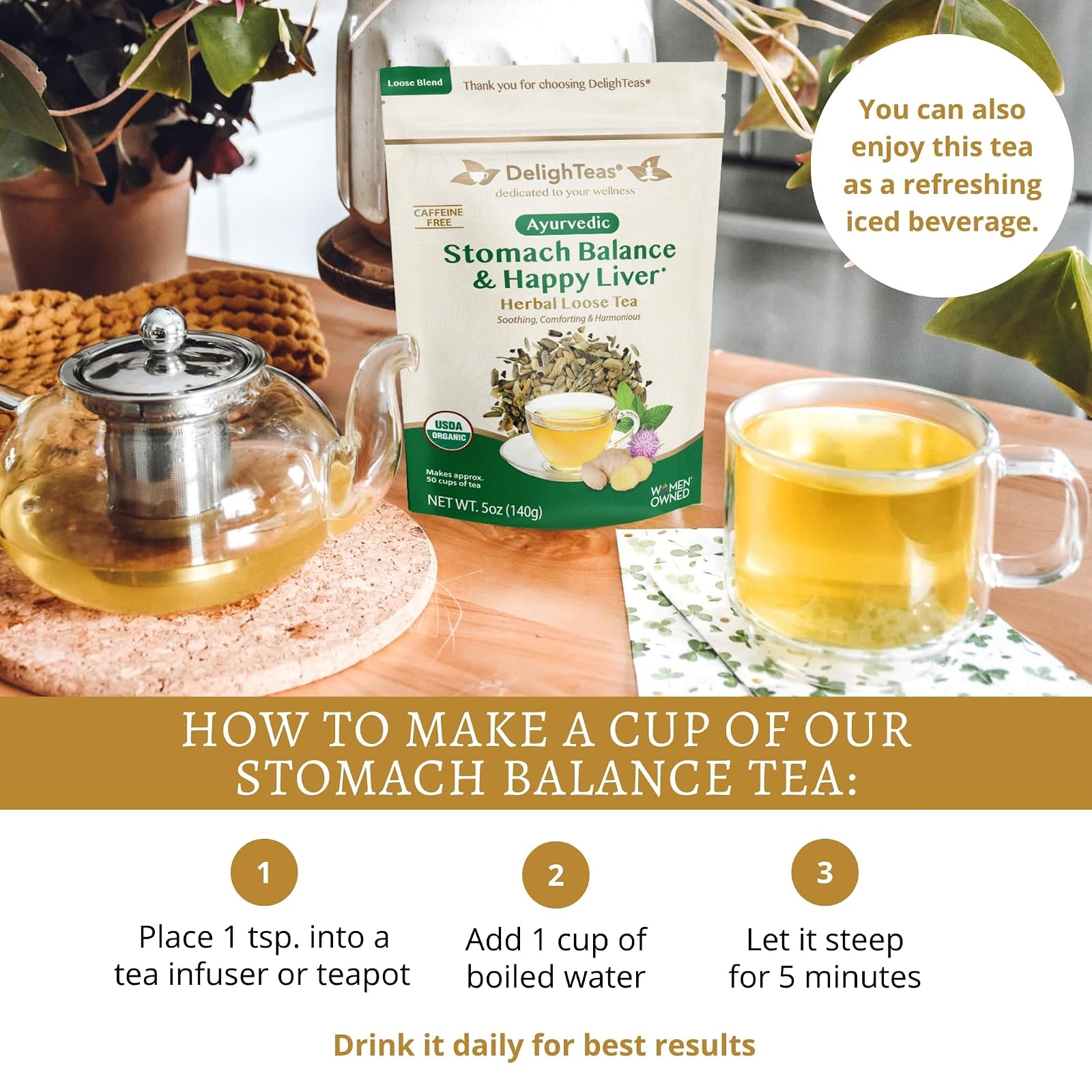 DelighTeas soothing tea for upset stomach