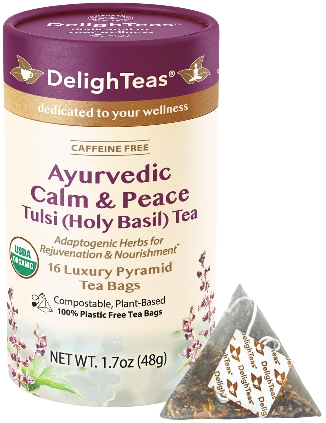 DelighTeas Tulsi herbal tea bags