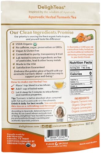 DelighTeas turmeric ginger infusion