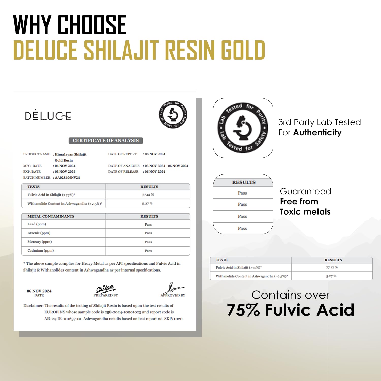 Deluce Shilajit enhances endurance