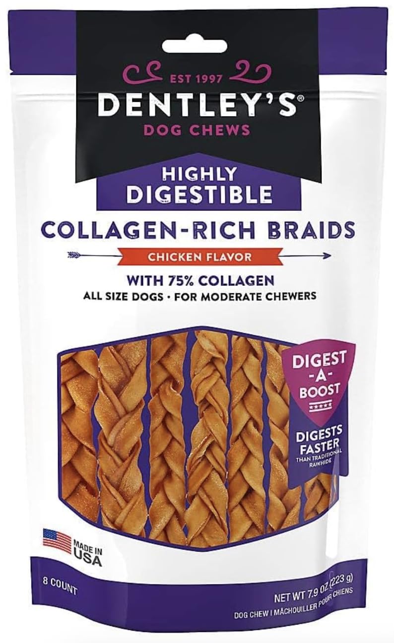 Dentleys collagen rich braids for dogs