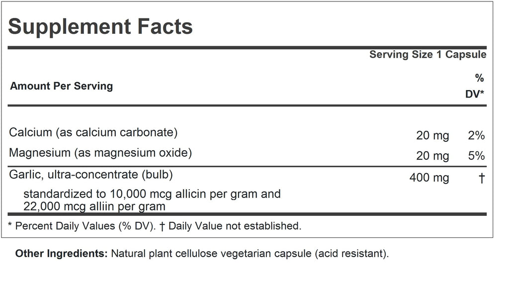 deodorized garlic supplements without aftertaste