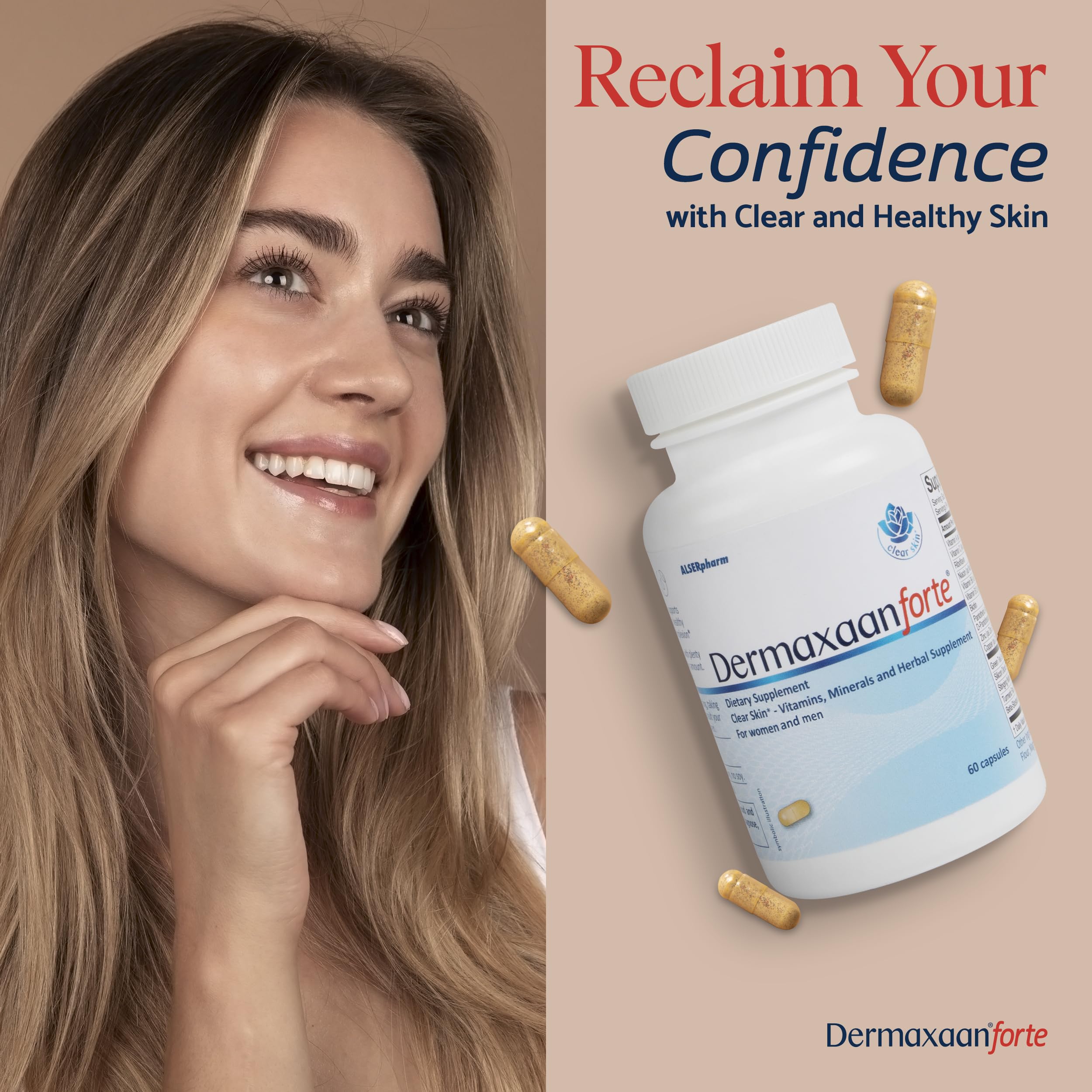 Dermaxaan Forte plant-based skin pills