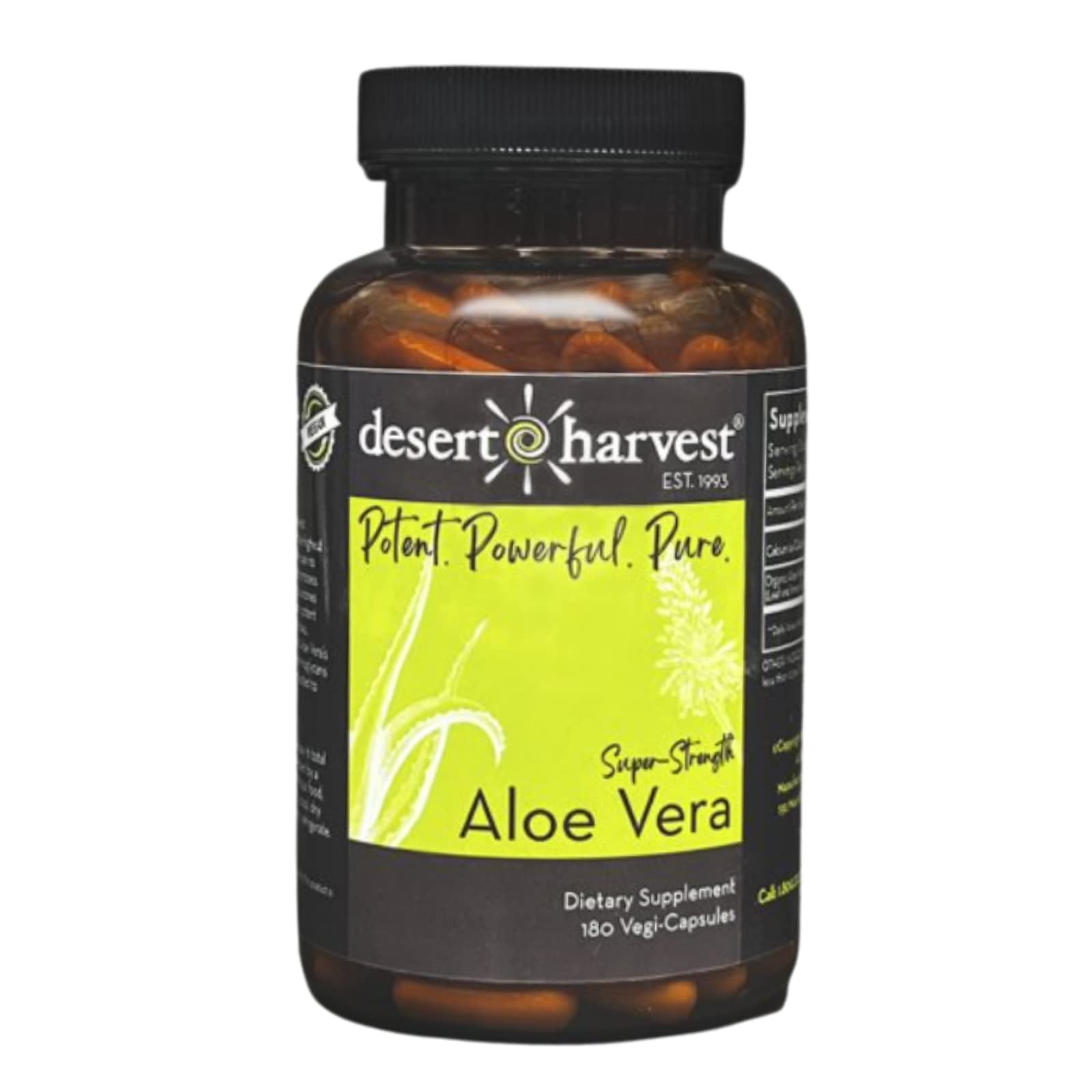 Desert Harvest aloe vera capsules for wellness