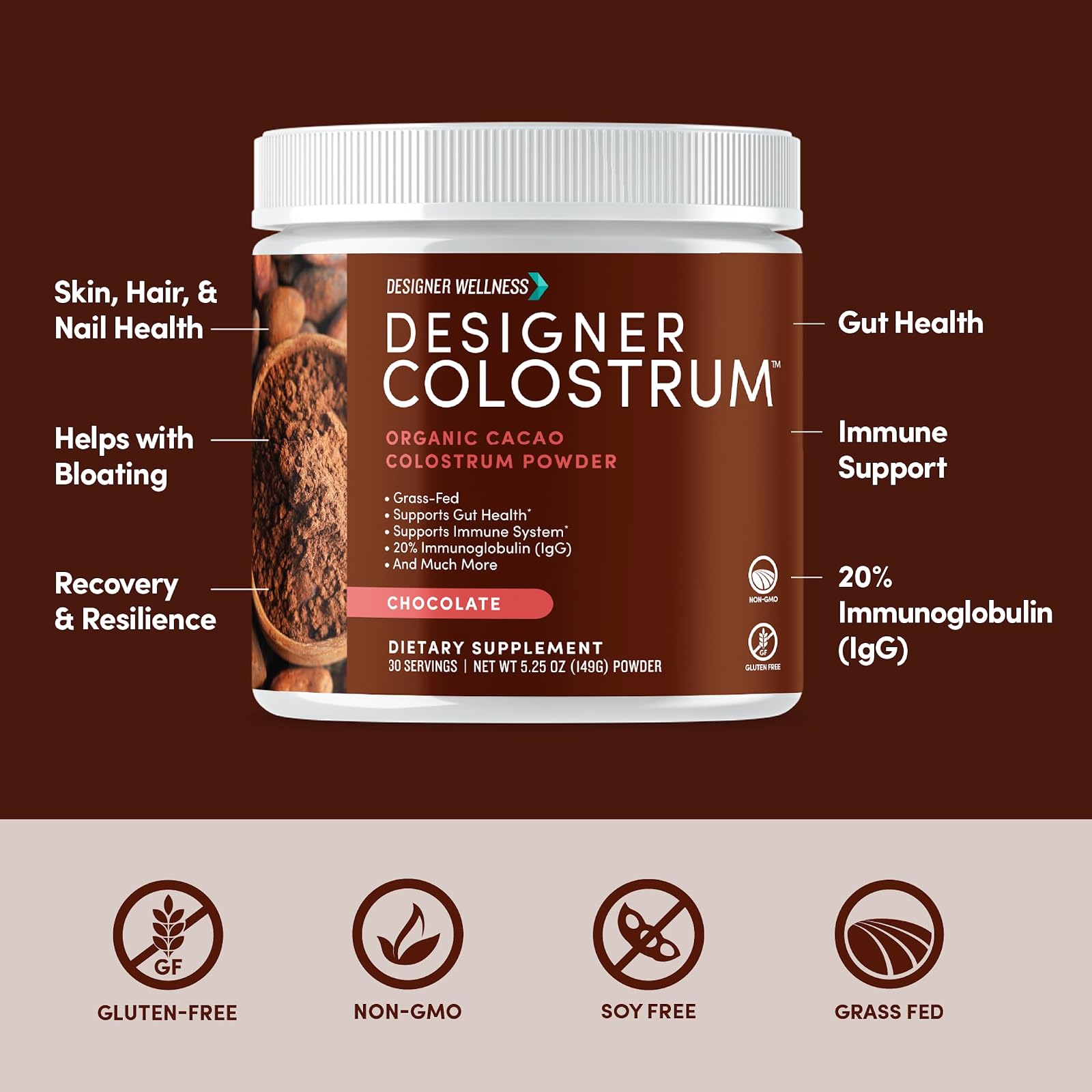 designer chocolate colostrum for immunity
