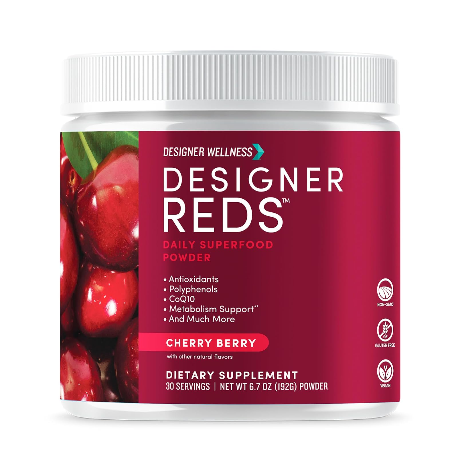 Designer Wellness Cherry Berry superfood powder