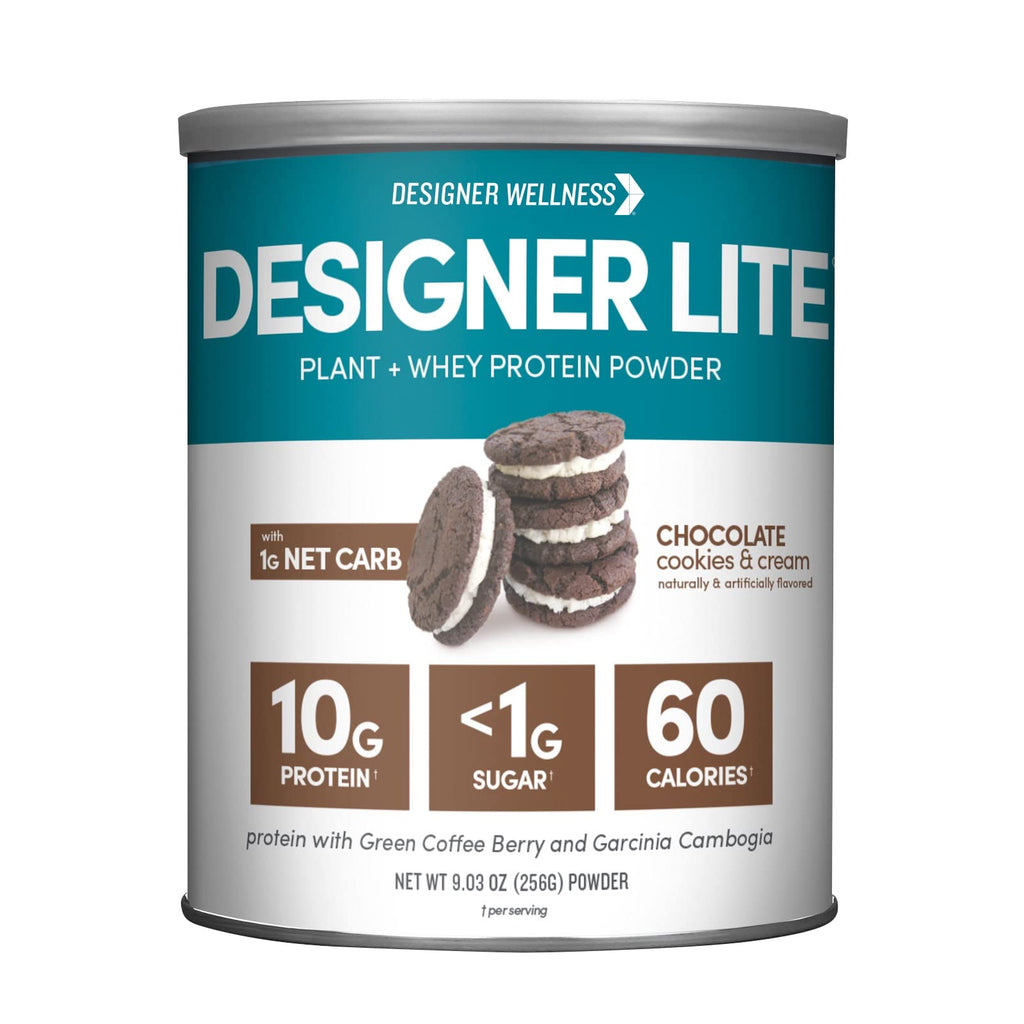 Designer Wellness chocolate cookie protein blend