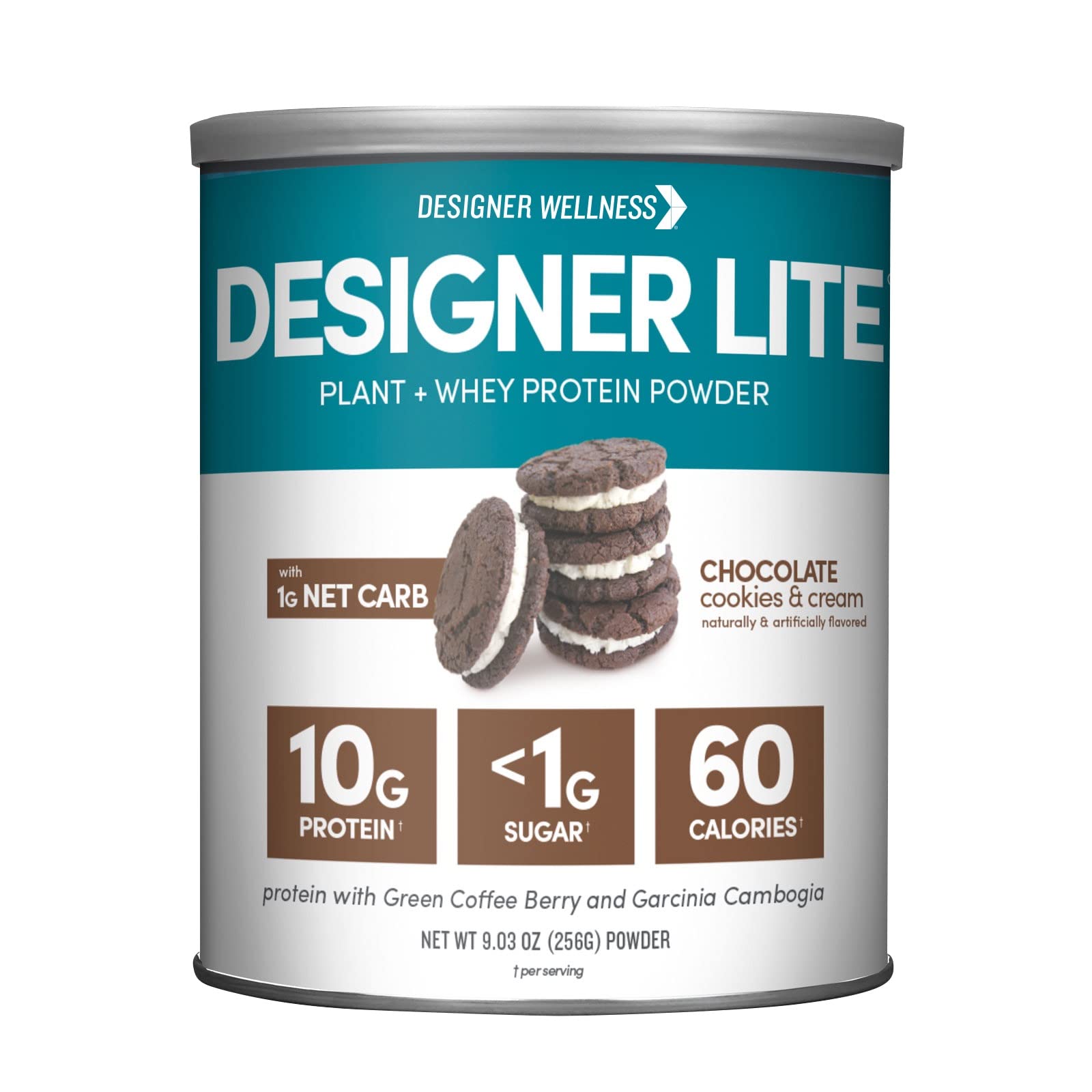 Designer Wellness chocolate cookie protein blend