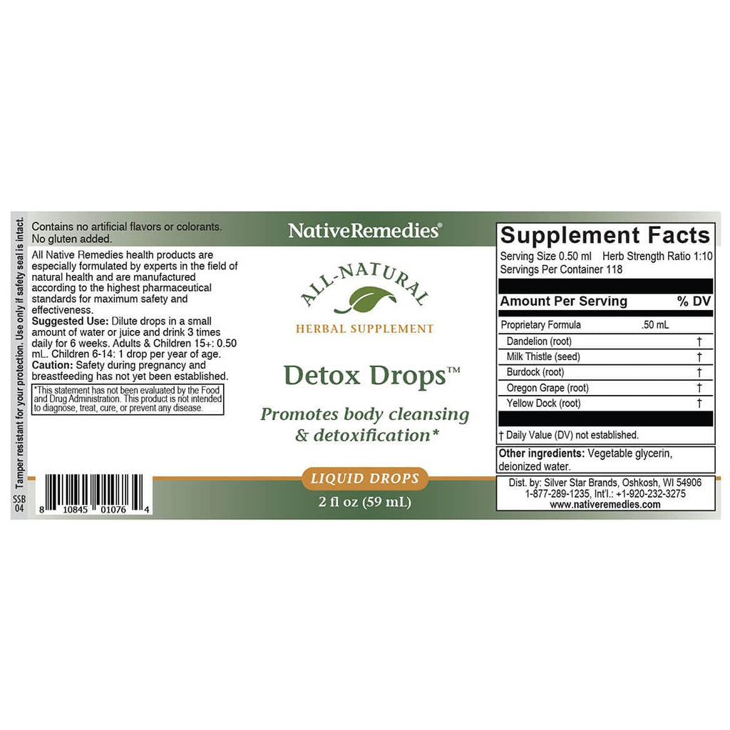 Detox drops to support healthy digestion