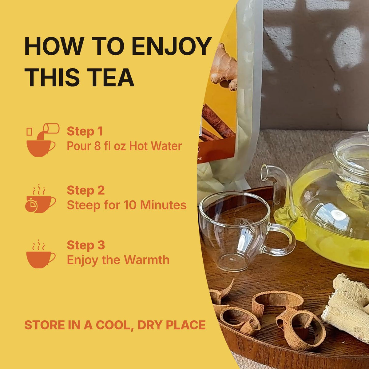 detox herbal tea with turmeric