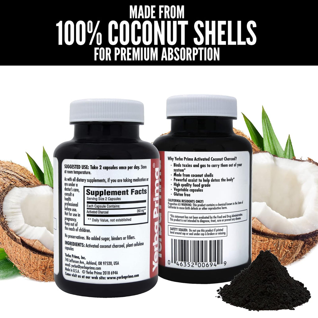 detoxifying charcoal capsules for health