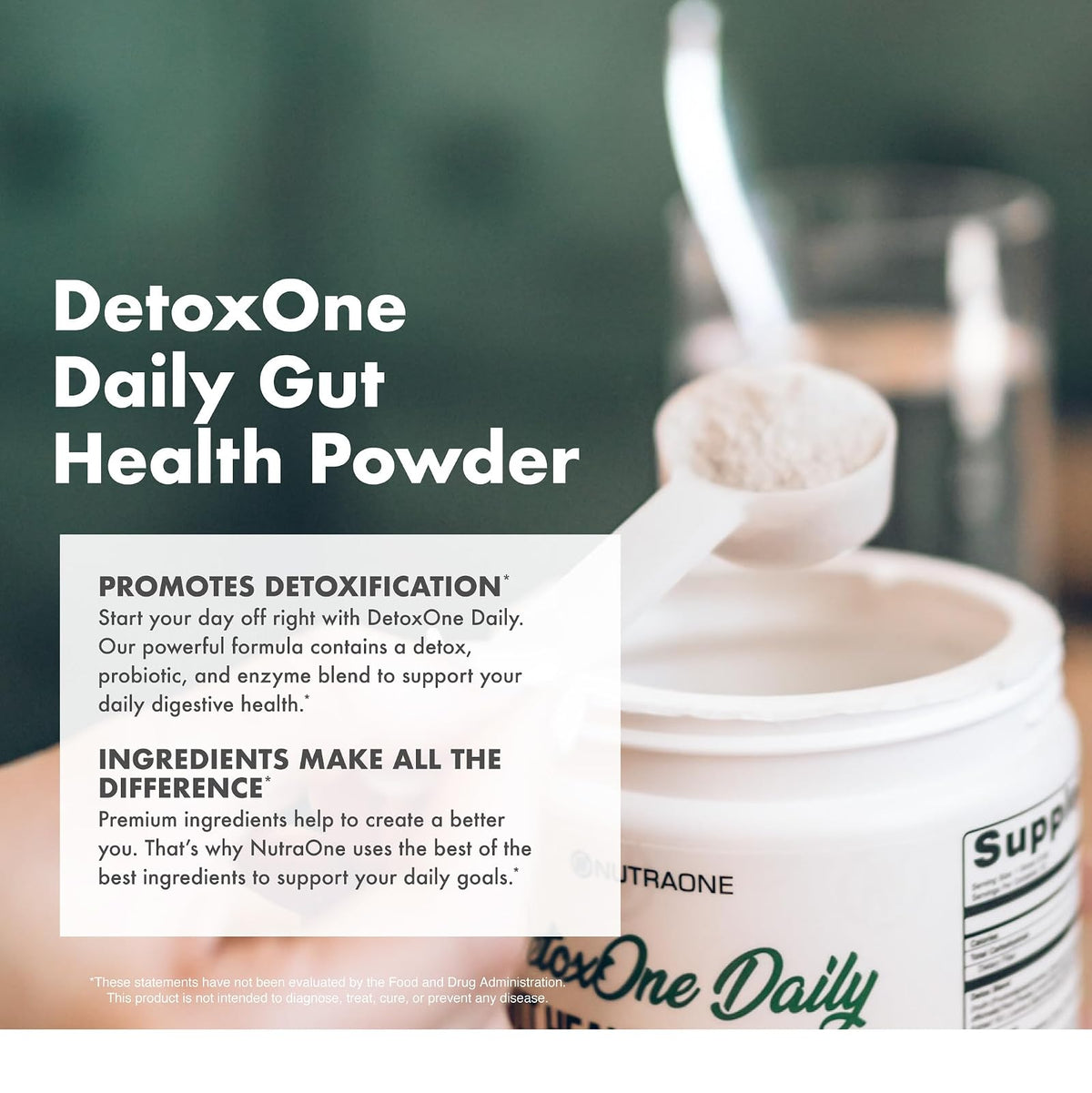 DetoxOne powder for a healthy gut
