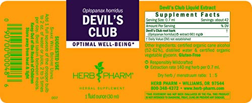 Devil's Club herbal extract for vitality