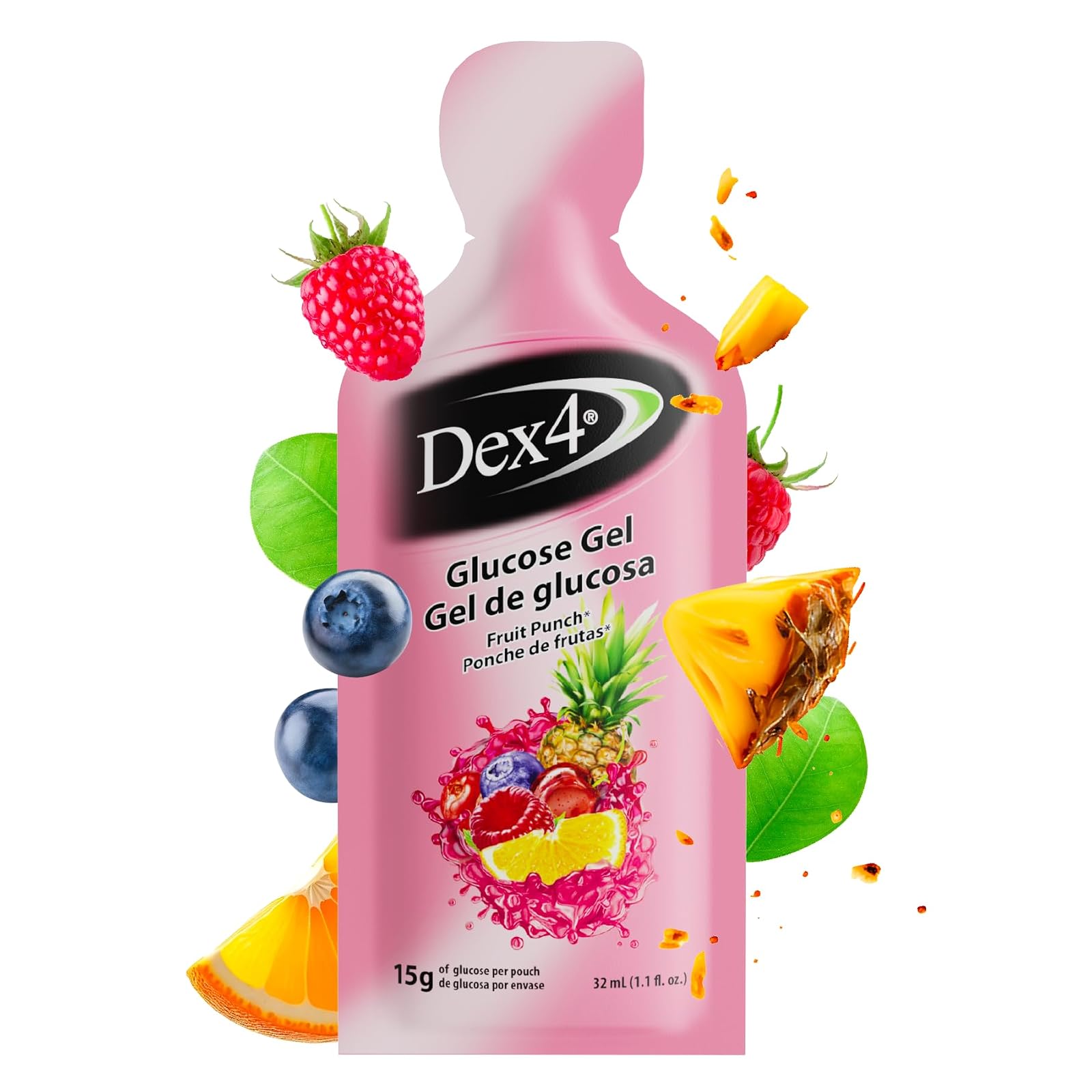 Dex4 glucose gel fruit punch