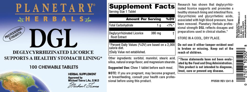 DGL licorice for stomach comfort