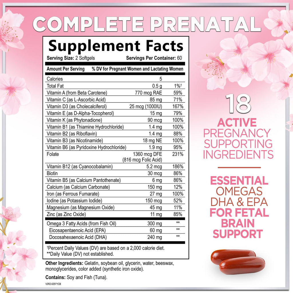 DHA enriched prenatal vitamins