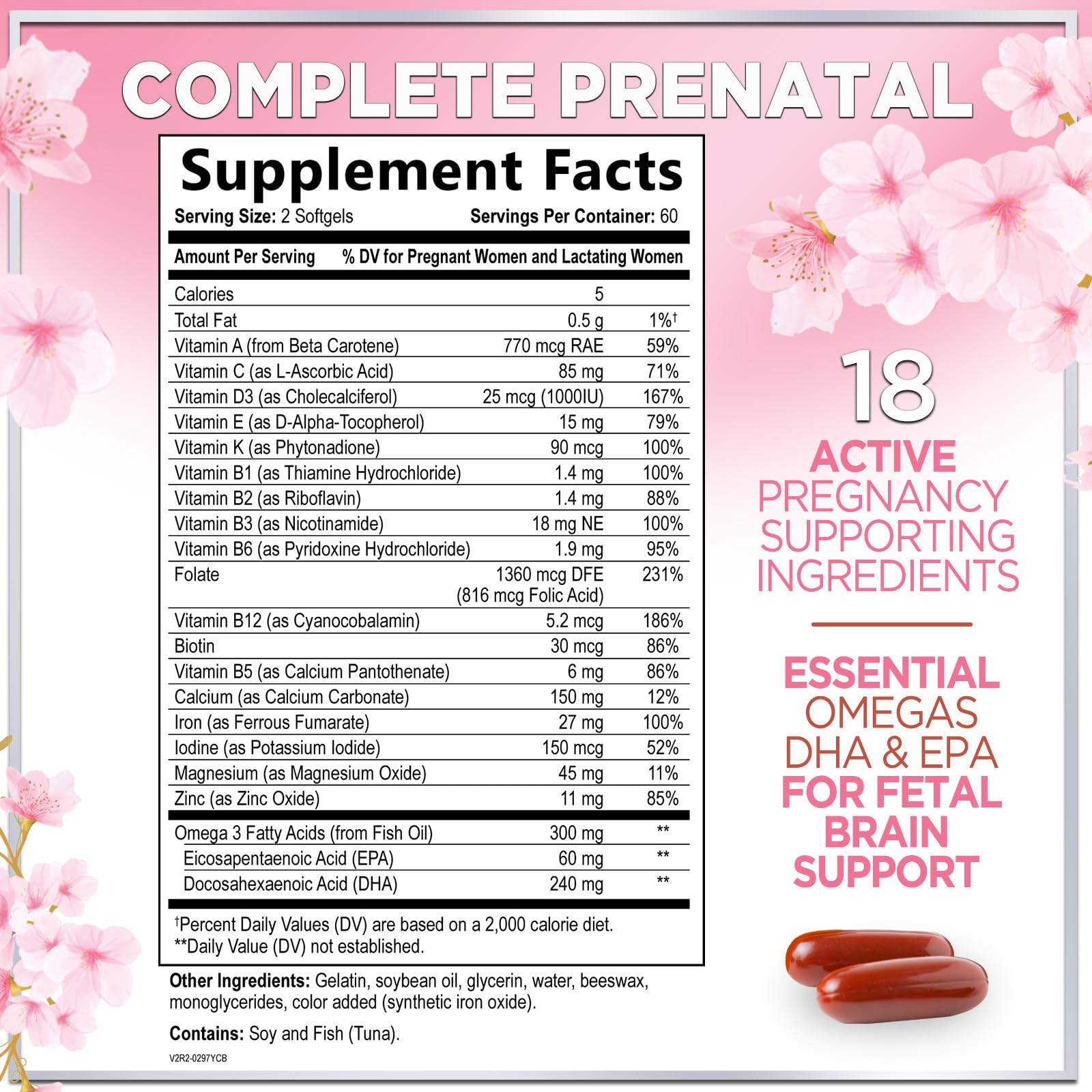DHA enriched prenatal vitamins