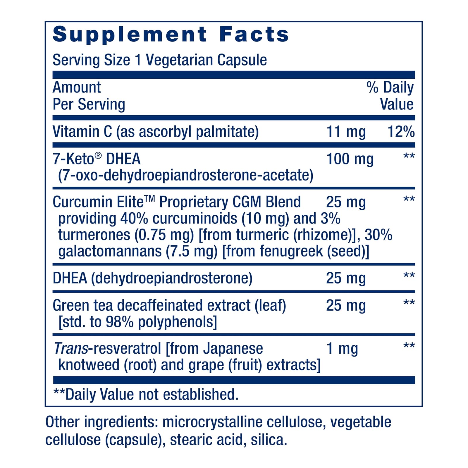 DHEA and 7-Keto vegetarian capsules