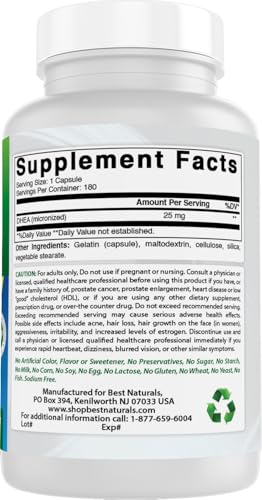 DHEA capsules for active lifestyle